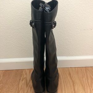Coach | Shoes | Coach Natalia Black Leather Boots 65 | Poshmark